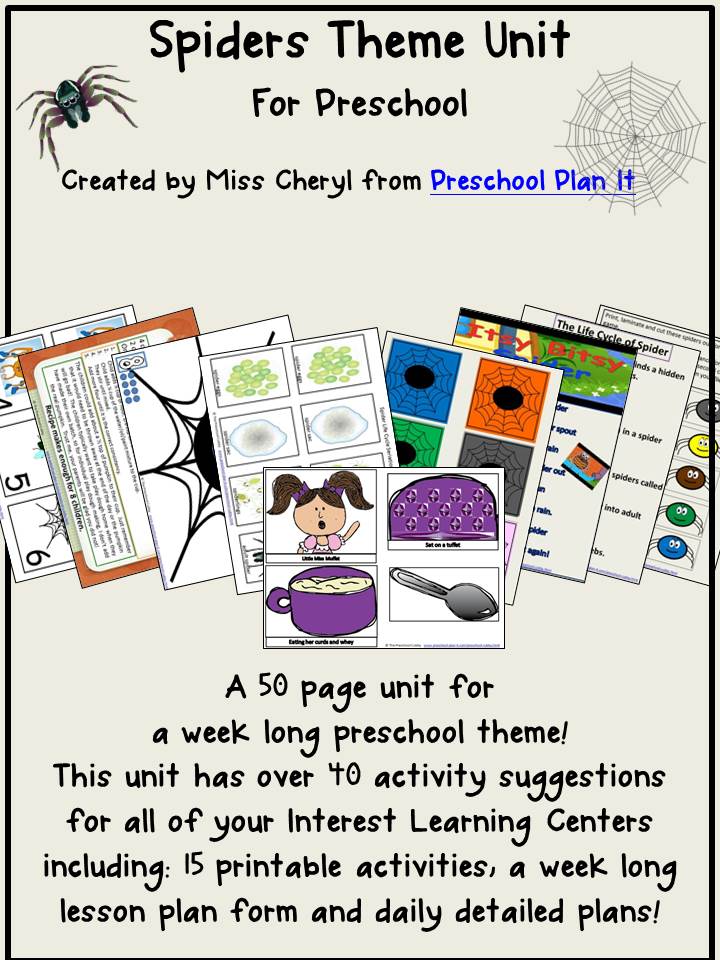 Preschool Spider Theme Resource