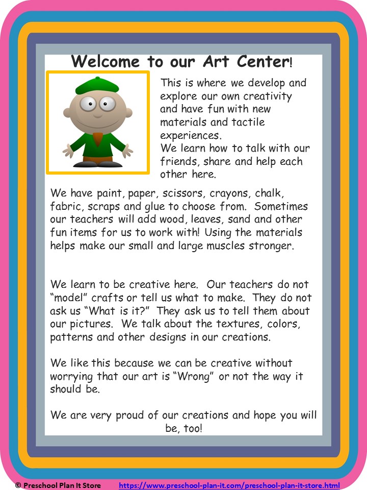 Preschool Interest Center Resource Posters and Sign Labels