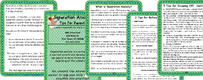 Separation Anxiety Parent Tips Resource Separation Anxiety Parent Tips Resource